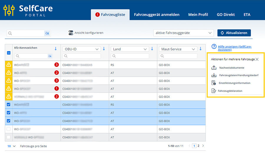 SelfCare-Portal | GO-Maut & SelfCare-Portal | ASFINAG
